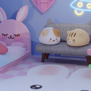 ゆめかわROOMセット【3D／Unitypackage】 - みかんのアトリエ - BOOTH