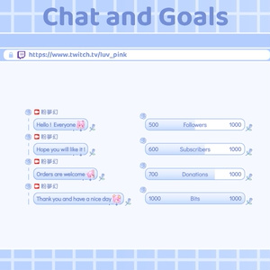 【配信】Duotone bunny - Chat and Goals for Stream - Twitch/Facebook Chat Box - ♡ Luv_pink ♡ - BOOTH