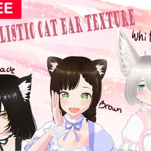 [FREE] Wolf/Cat GOLD earrings VROID - Nighmarewolf - BOOTH