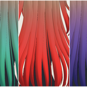 [ Vroid ] [Colorful Melody - Strawberry Blonde ] 6 Hair Textures ...