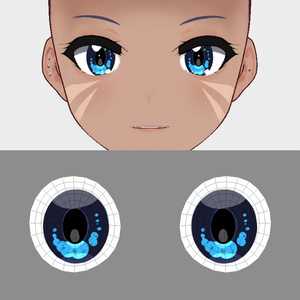 【VRoid】「無料/Free」Demon Eyes 目イテクスチャ Textures for VRChat / VTubers ...