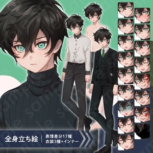 【立ち絵素材】陽キャな雰囲気の赤髪男性のイラスト・現代・10〜20代・大学生・全身表情10種＋α - 素材POMPACK - BOOTH