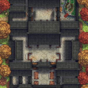 山の温泉浴場 - TRPG/D&D バトルマップ素材 - DnDungeon - BOOTH