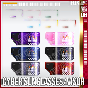 VRoid用 4色展開 サイバー追加パーツセット - Cyber Additional Parts 4Colors - Fox Corp ...