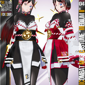 VRoid用 3*4色展開 サイバーマスク/フェイスガード - Cyber Mask/Faceguard 3*4Colors - Fox ...