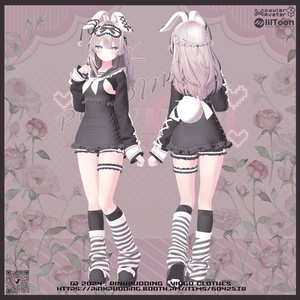 【4アバター対応】 FOCUS 【VRChat向け衣装モデル】 - PINK♡PUDDING - BOOTH