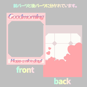 縦型背景 マーガレットフレーム5色セット - 素材工房 moku - BOOTH