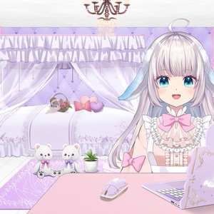 【Free】Vtuber Custom Room Set Vol.1【Background Created by Usanekomemory ...