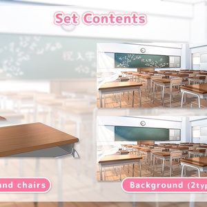 【Free】Vtuber Custom Room Set Vol.1【Background Created by Usanekomemory ...