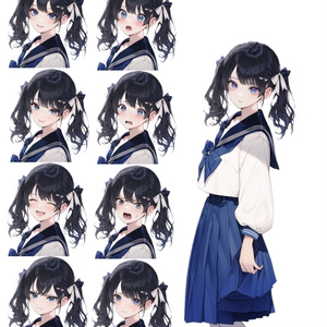 【立ち絵】日本人女性U【TRPG】【表情差分】 - しゃら - BOOTH