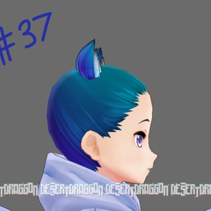 VRoid Sweptback Mohawk Hair Preset - desertdraggon - BOOTH