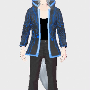 FREE VRoid Hoodie – MoonSigil Glowing Rune Techwear (VTuber Outfit ...