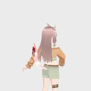 [VRoid Texture] Cat Tail, Ears, and Paw Set (Not Rigged Yet ...