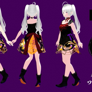 [Vroid] Sexy boobcut backless sweater (Include body skin texture ...