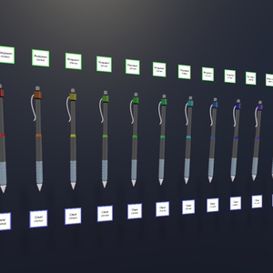[VRChat インテリア] QvPen差し替えモデル Glass Screw Pen - XOR - BOOTH