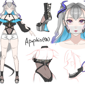 【VRoid用衣装テクスチャ】セクシーチャイナドレスコーデ - Ryuki's BOOTH - BOOTH