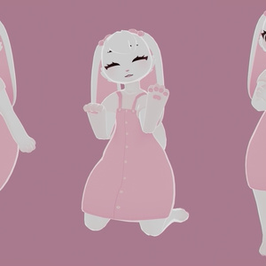 Wuffle, Chibi/Kemono Furry Puppy (Fallback+Quest+PC) Base VRChat Avatar ...