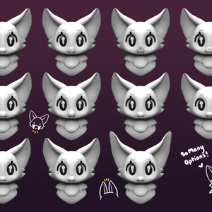 Mewchi, Chibi/Kemono Furry Kitty Cat Base VRChat Avatar - drawforfood ...