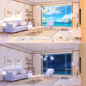 VTuber部屋背景5色寝室 - curator - BOOTH