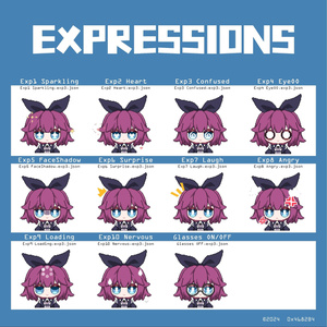 【Live2D】Customizable Chibi Model Type-H1 (V1.4) - 0x4682B4's Shop - BOOTH