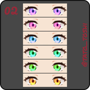 [Vroid] Eyes Texture (目) - Tato Arts&More - BOOTH