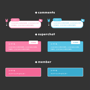 Youtube,Twitch対応 カスタムコメントCSS / ふきだし - 通行止め.ᐟ.ᐟ - BOOTH