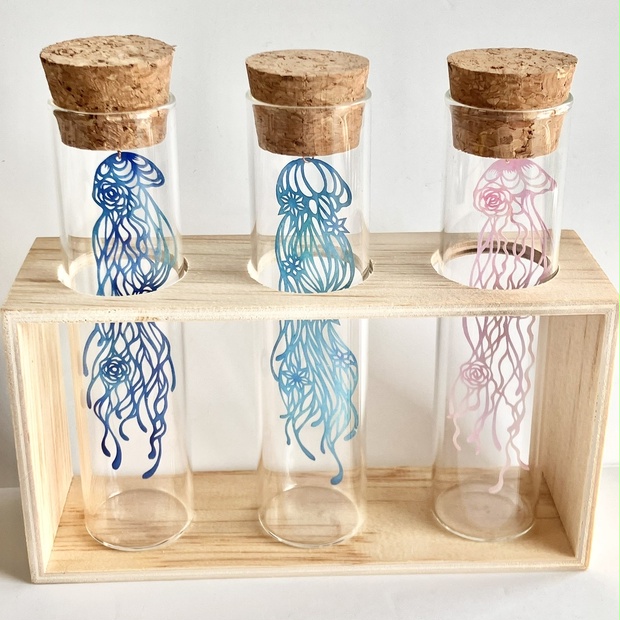 【水彩切り絵】くらげトリオ - NAOAPOCO - BOOTH