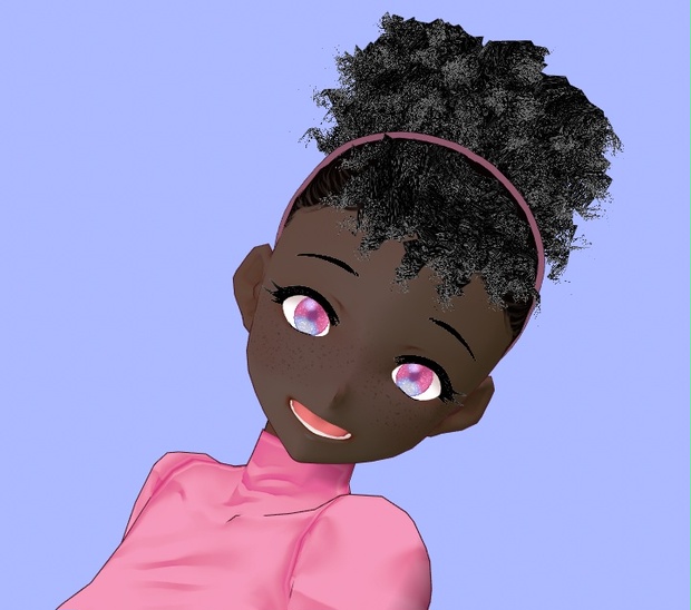 Vroid Afro Bun Preset! - beevie - BOOTH
