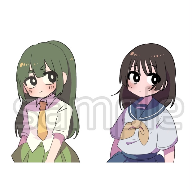 【立ち絵(差分なし)】制服少女(二人) - uiuiuiui - BOOTH