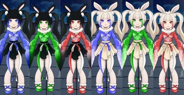 Bunny Girl 2D VTuber Model - vyris2d - BOOTH