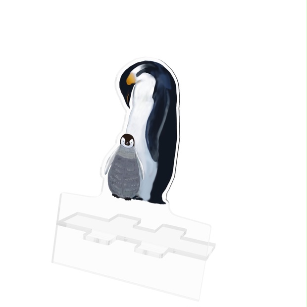 エンペラーペンギンの母子、スマホスタンド - アトリエパンプキン - BOOTH