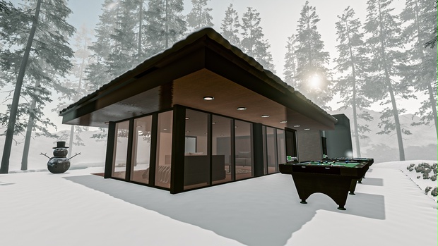 【VRChat Winter Modern Villa / トリシアのウィンターモダンヴィラ】 - Animus VR Productions - BOOTH