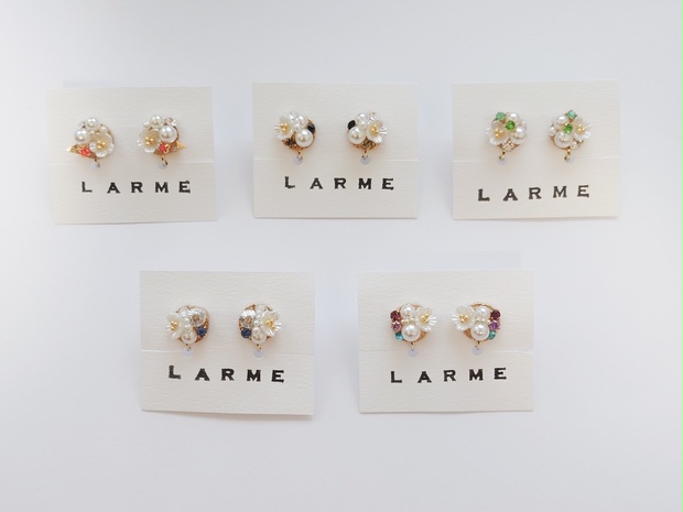 ビジューイヤリング1 - Larme(ラルム) - BOOTH