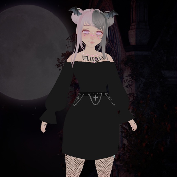Simple Gothic Dress - VRoid - Ryxxie_ET - BOOTH