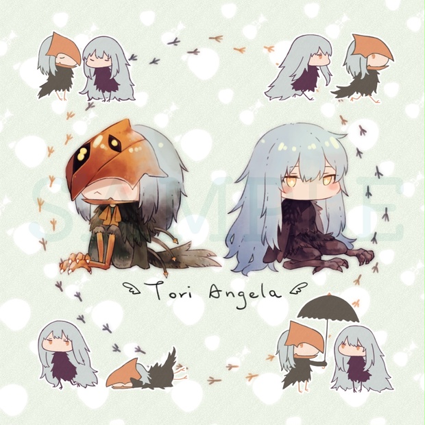 【LOR】鳥＆鳥アンジェラメガネ拭き - spaghetti nero - BOOTH