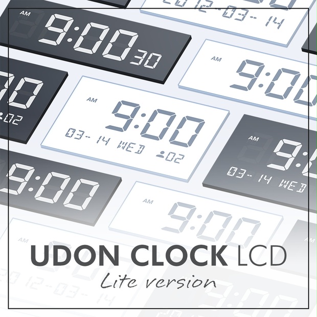 Udon Clock LCD Lite - WWR-DiRECT - BOOTH