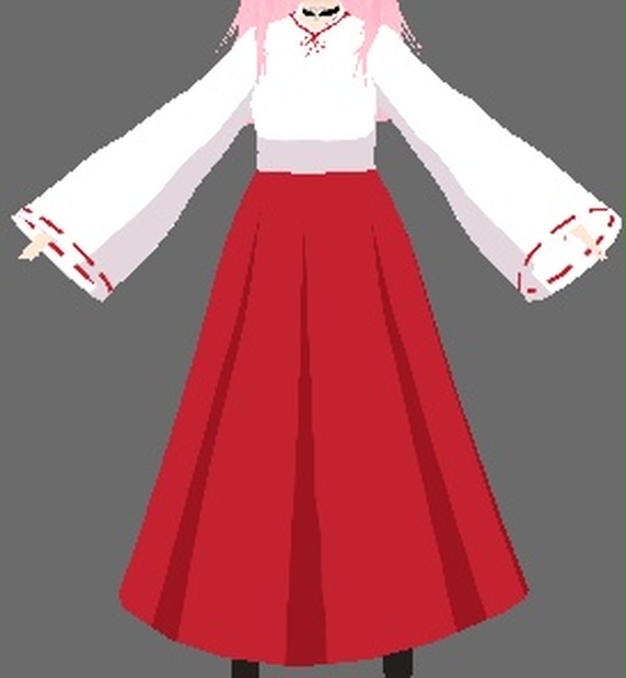 Shrine Maiden kimono [vroid] free - Meira Rune - BOOTH