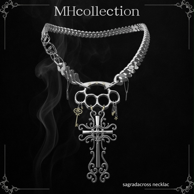 【VRC想定/17アバター対応】MH Sagradacross ネックレス - MH collection - BOOTH