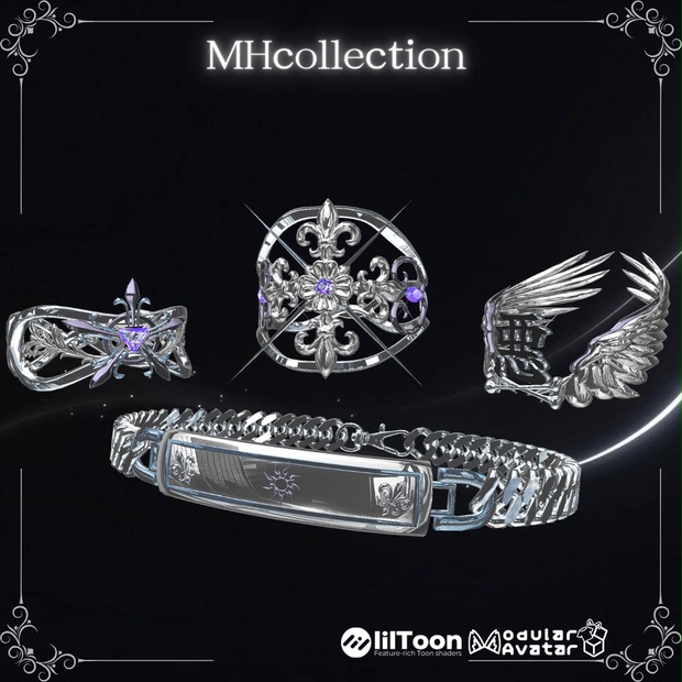 【VRC想定/17アバター対応】【MA対応】MH 煌 Ring&Bangle - MH collection - BOOTH