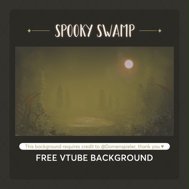Spooky Swamp II Free VTube Background - Dornenspieler - BOOTH