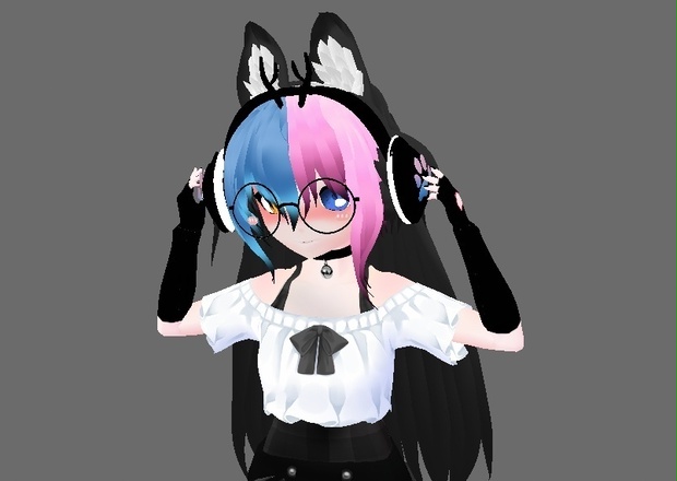 [Vroid] Headphones made of hair - akirabloom - BOOTH