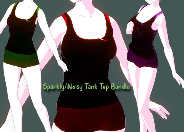Noisy Tanktops | VROID BODYSUIT | 12 Colors - Kryztafoscene - BOOTH