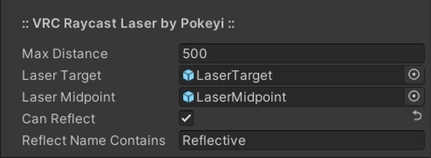 VRChat Raycast Laser - UdonSharp Script Tool - Pokeyi - BOOTH