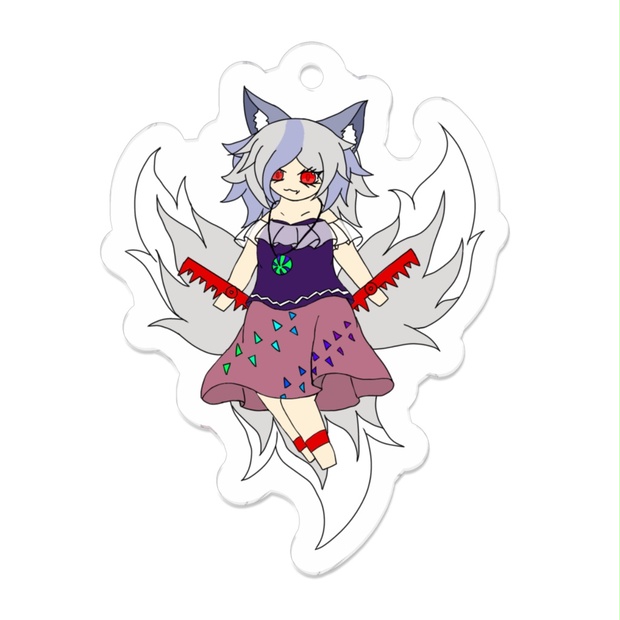 三頭 慧ノ子アクリルキーホルダーノーマルVer.(70 x 70 (mm)) - 八咫烏BOOTH支部 - BOOTH