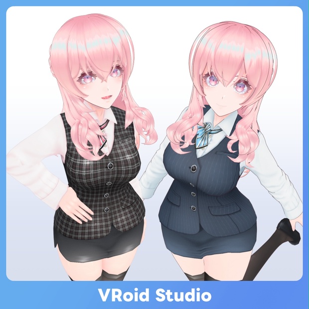 【#VRoid ミニ・ロング】丈が選べるOL事務服セットA Office Worker Uniform A - F/A インダストリーズ - BOOTH