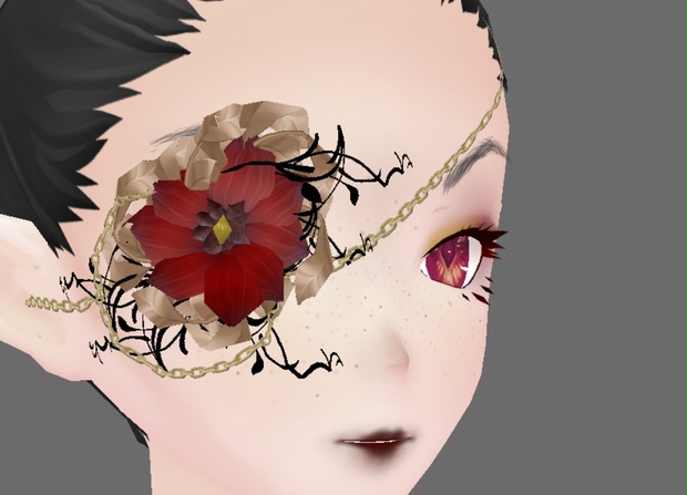 [ VROID ] Rose Eyepatch / 眼帯 - tiaqqqq - BOOTH
