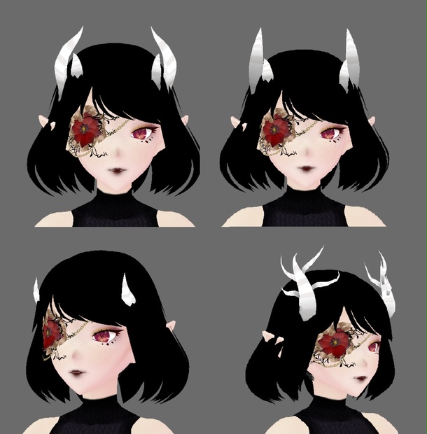 [ VROID ] Horns / 角 (4 Sets) - tiaqqqq - BOOTH