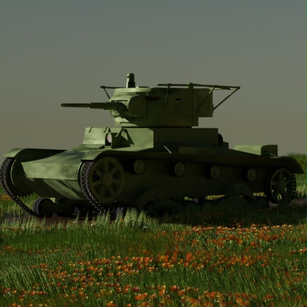 旧ソ連・T-26軽戦車・3Dモデル - NOVA>NULL - BOOTH