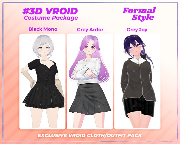 3D VRoid Casual Fashion Pack Feminine & Stylish Everyday Wear | VRoid ...