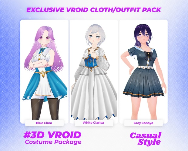 3D VRoid Outfit Pack Elegant & Fantasy-Inspired Clothing for VRoid ...